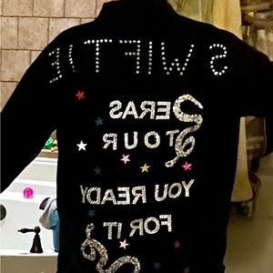 Jackets & Coats | Black Jean Jacket Taylor Swift Eras Tour Jacket ...